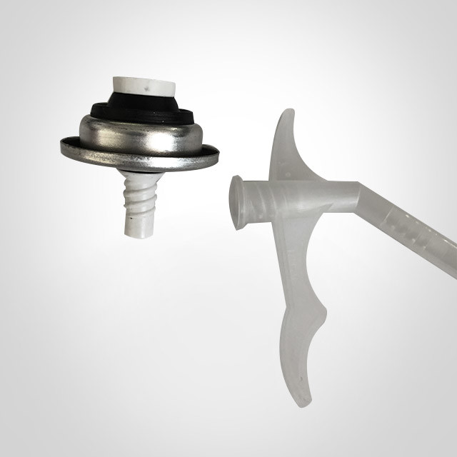 Tube Type One Inch Aerosol PU Foam Valve Suitable To Silicone Sealant ...