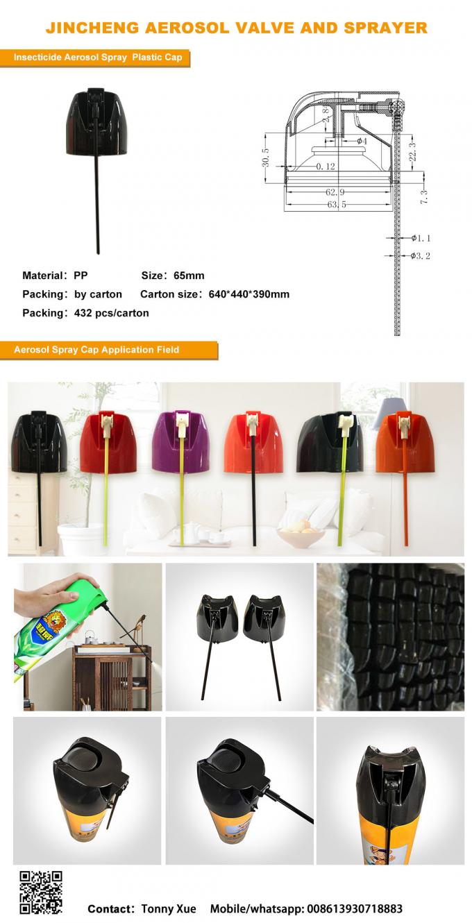 Compact Aerosol Spray Cap Spray Can Lid 65mm Acid Resistance Free Sample